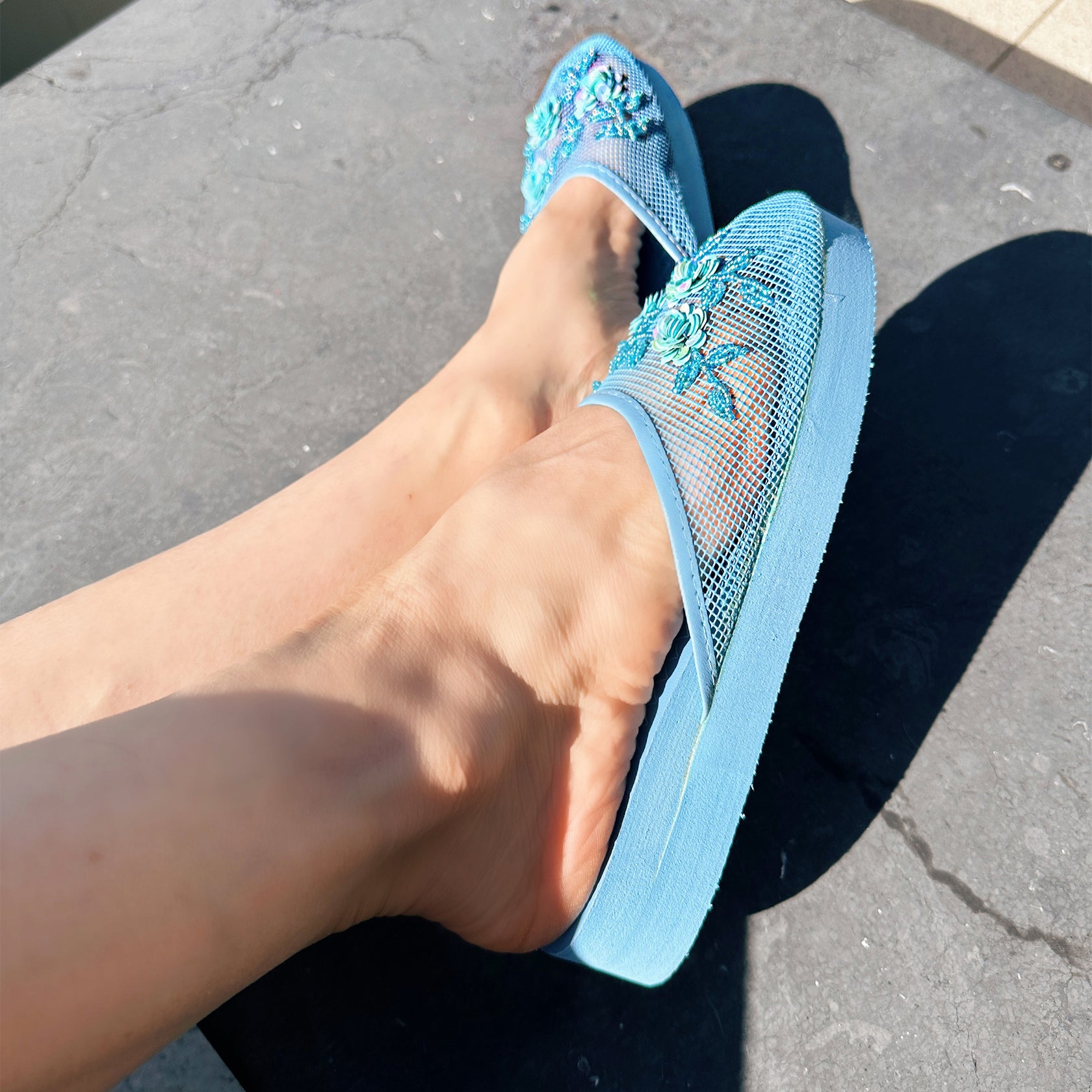 Bead Slip On Chinese Platform Sandals – Shop Lavra